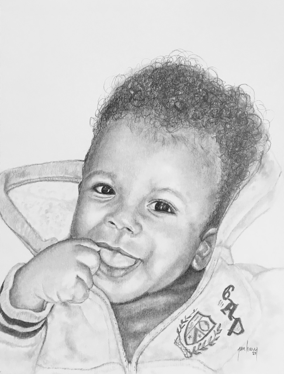 Happy Baby – Portrait Art by Jan